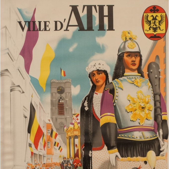 Original poster from 1960 of the Ville d'Ath