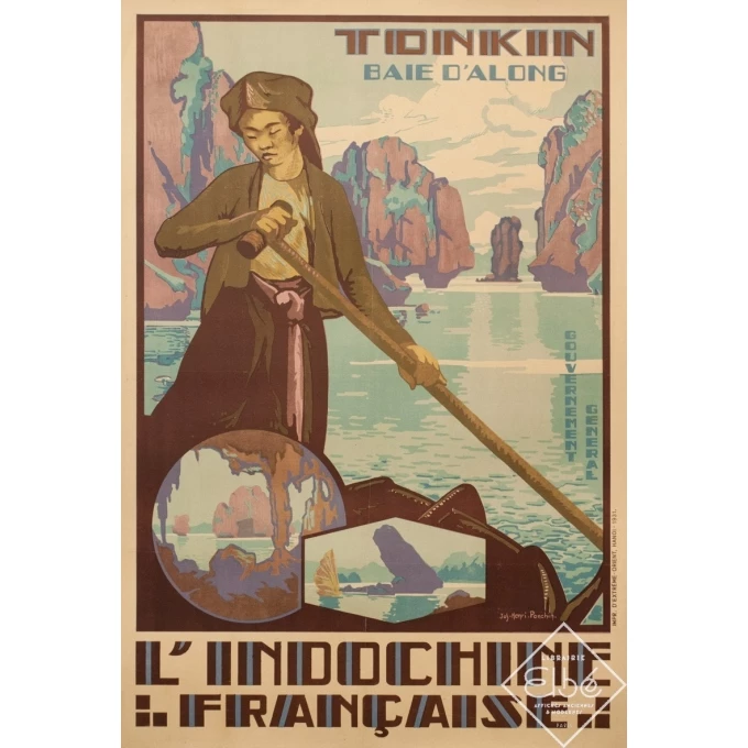 Vintage poster Tonkin Indochine Française Jos-Henri Ponchin 1931