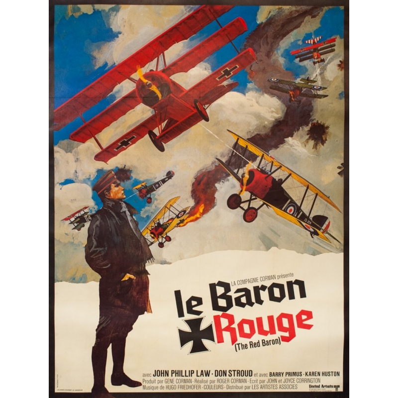 Vintage movie poster from 1971 Le Barron Rouge