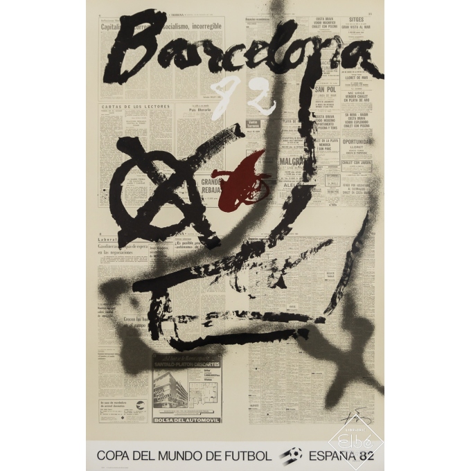 Affiche ancienne Copa Del Mundo de Futbol Espana 82 - Barcelona