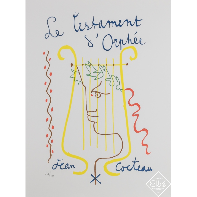 Vintage poster Le Testament d'Orphée by Jean Cocteau 1970