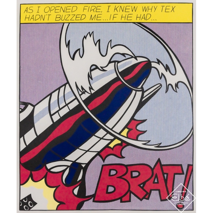 Vintage poster triptych Lichtenstein by Roy Lichtenstein Circa 1960